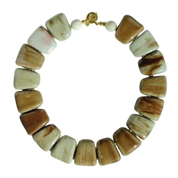EDGAR NAVARRO JEWELRY Ceramic Statement Necklace - Brown