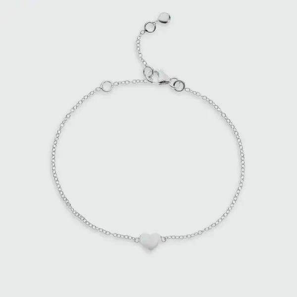 AUREE JEWELLERY Verona Heart Chain Bracelet - Silver