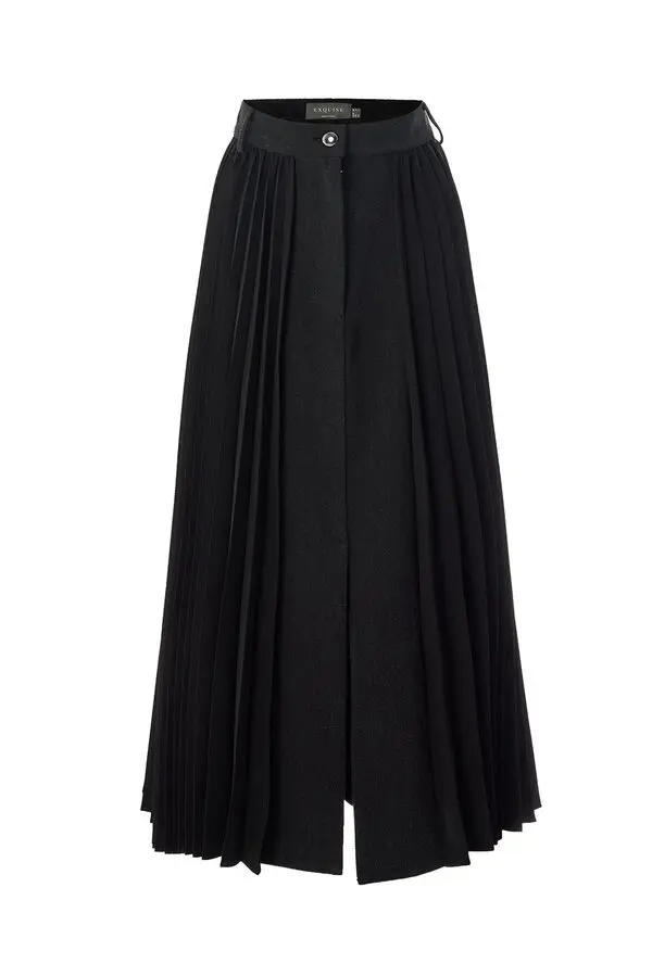 EXQUISE Regular Pleated Florence Maxi Skirt