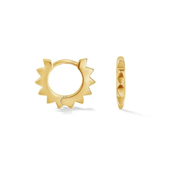DOWER & HALL Star Huggie Hoop Earrings - Gold