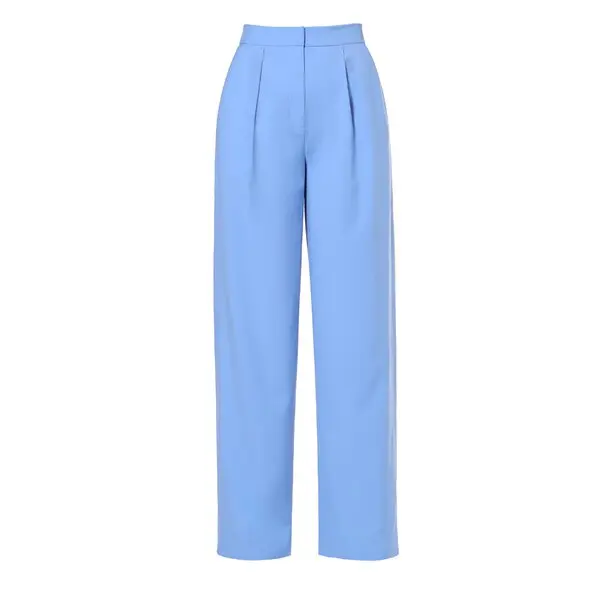 AGGI BY HALEWSKI Omena Long Wide Leg Slit Trousers