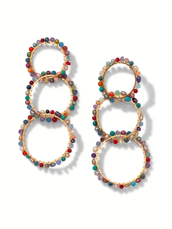 JAREDJAMIN Begemmed Lindy -plated Earrings - Gold