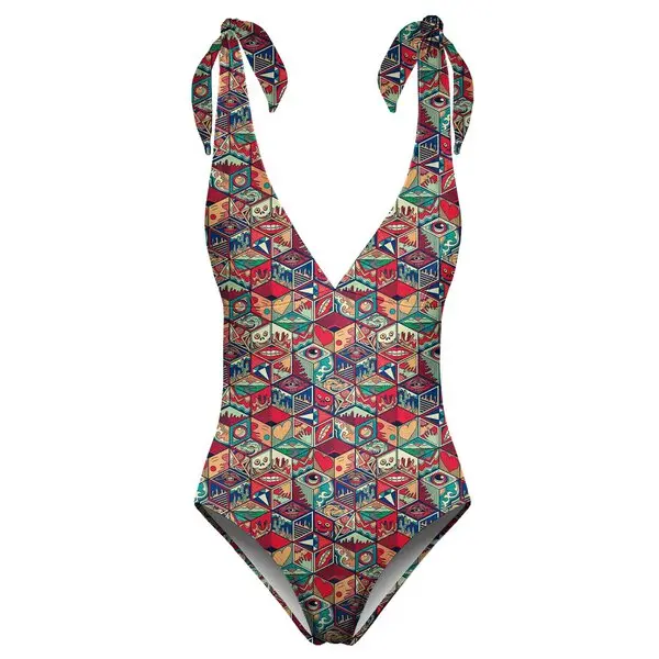 ALOHA FROM DEER Pandora's Box One Piece Swimsuit - Red