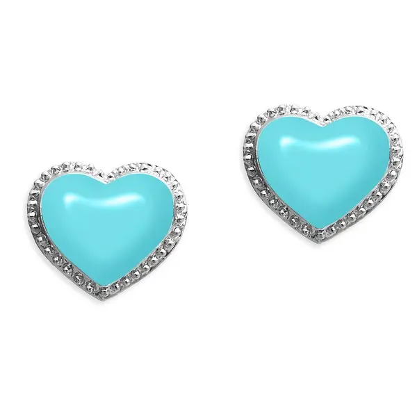 Grossé Pop Heart Earrings - Silver/blue