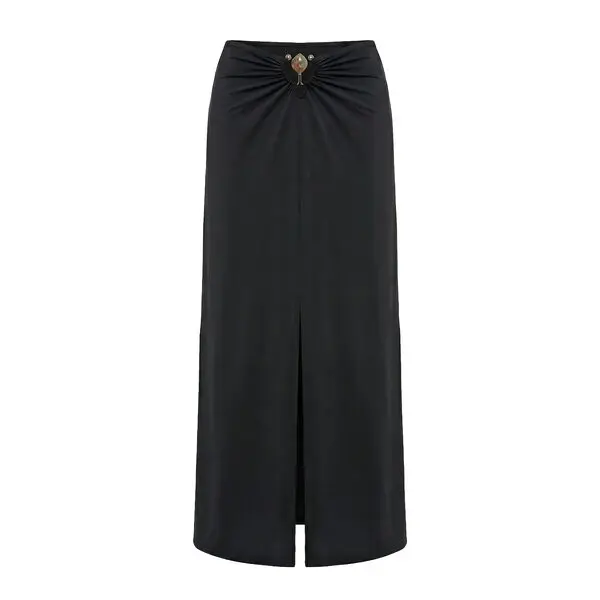 AULALA PARIS The Muse Drape Skirt - Black