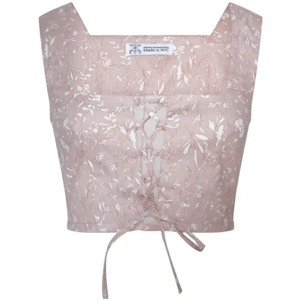 KATHY C VANG Genevieve Floral Crop Top - Pink