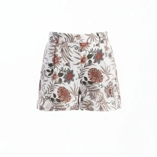 Haris Cotton High-waisted Printed Shorts