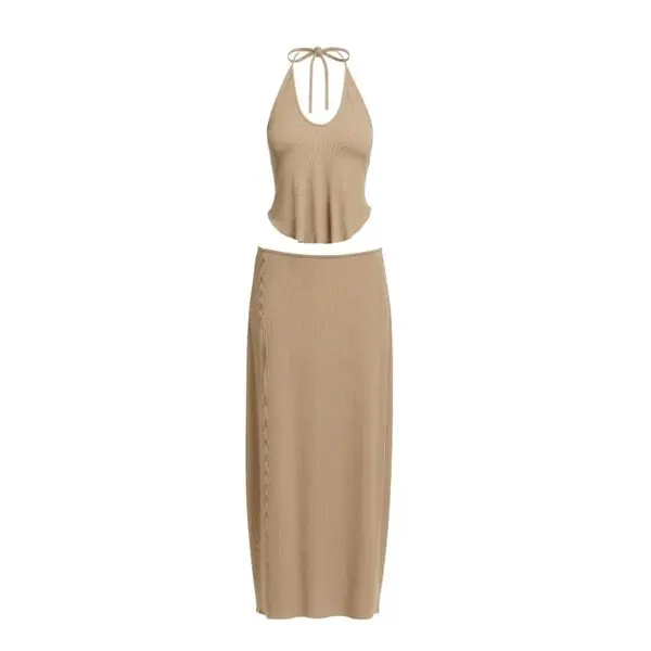 SÂB STUDIO Olivia Maxi Skirt - Brown