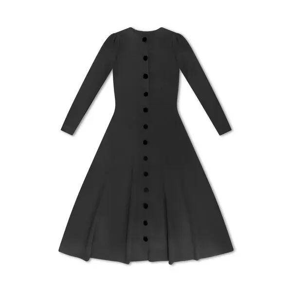 ROCH PEREL Buttoned Knit Dress - Black