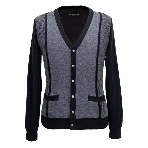 SMART AND JOY Light Wool Cardigan With Satin Back