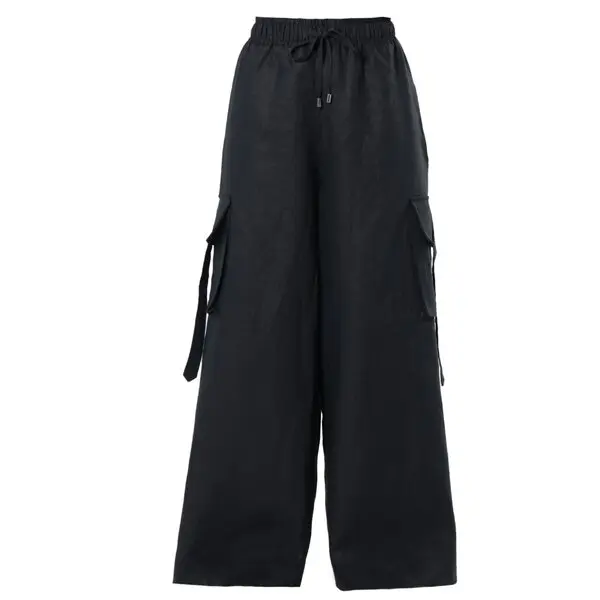 METAMORPHOZA Linen Cargo Palazzo Trousers