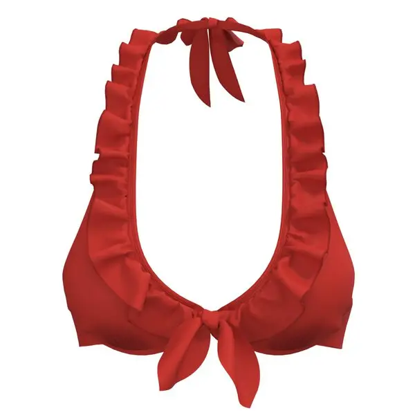 BLACKBOUGH SWIM Serina Ruffled Underwire Bikini Top - Red