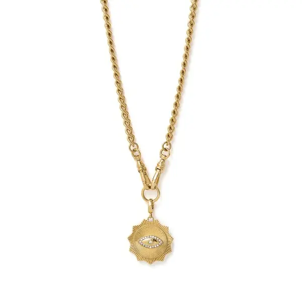 ARMS OF EVE Solstice Evil Eye Charm Necklace - Gold