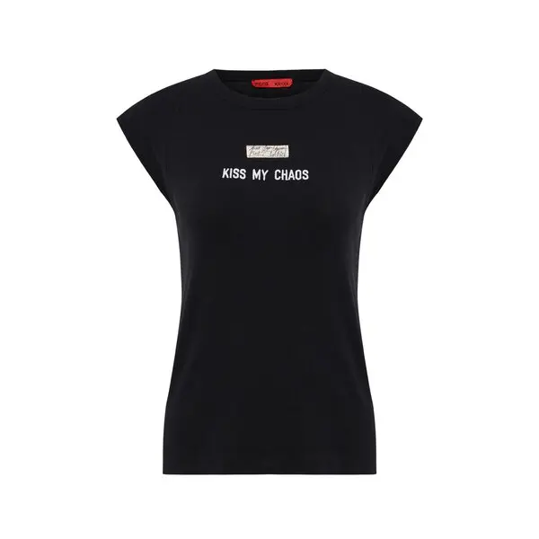 PCFG Rib Tank Top With Patch - Black
