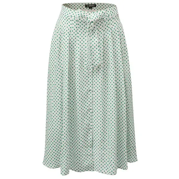 SMART AND JOY Flared Skirt With Polka Dot Print