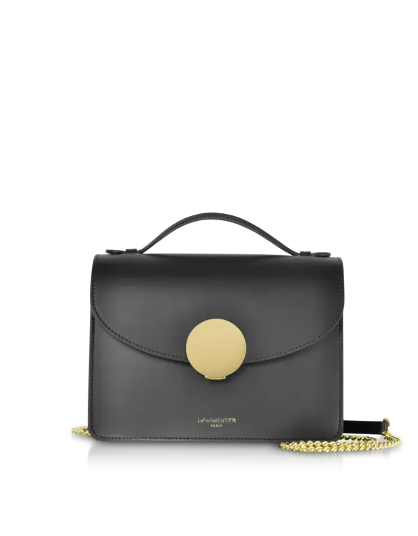 LE PARMENTIER Ondina Top Handle Shoulder Bag - Black