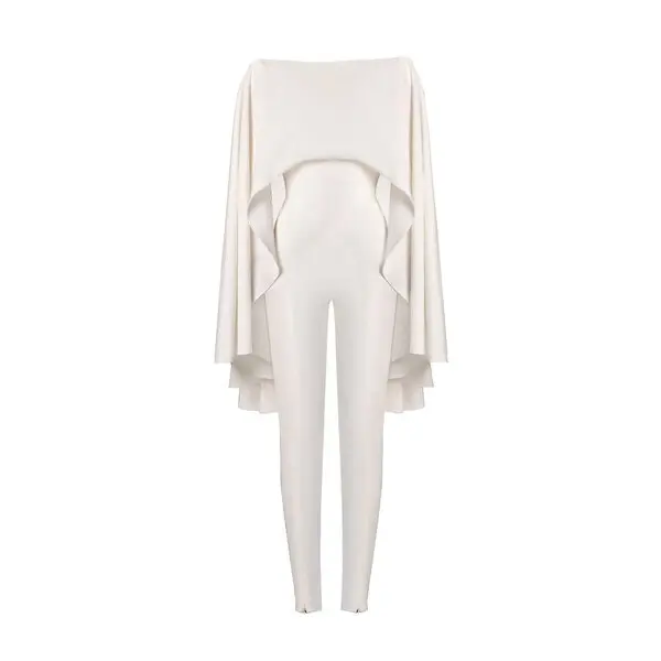 SANCTUMUM Oleon Cape Jumpsuit - White