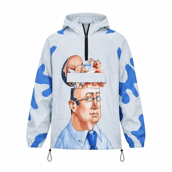 MYSIMPLICATED Water Repellent Windbreaker - Blue