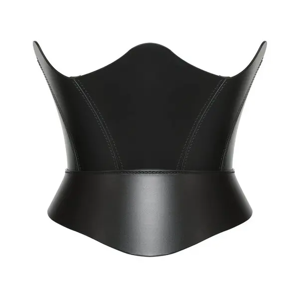 HAUTE CUIR Juno Leather Corset - Black