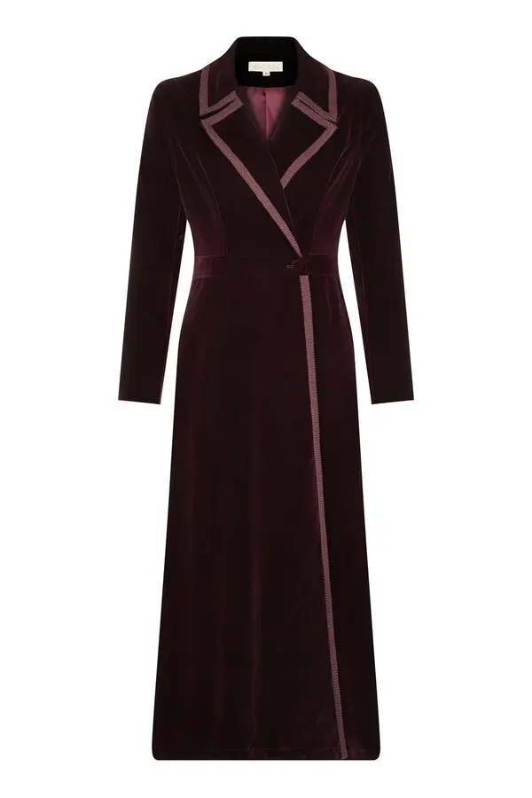 GUINEA Velvet A-line Coat Dress