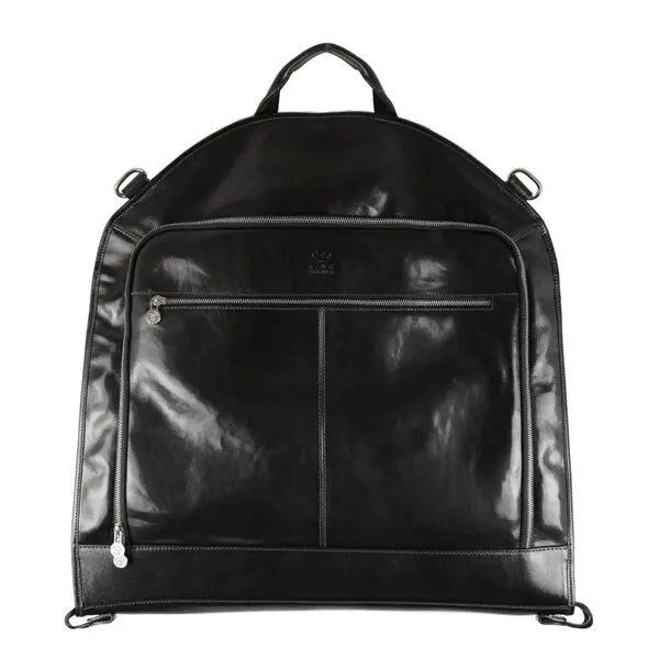 TIME RESISTANCE Leather Garment Bag - Black