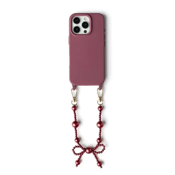 Cordée Cases Burgundy Phone Case + Phone Wristlet Strap - Red