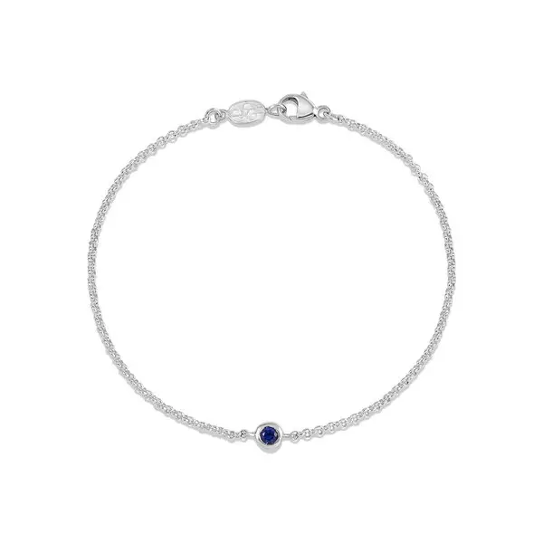 DOWER & HALL Sterling Chain Bracelet With Sapphire - Silver