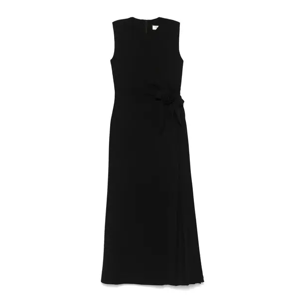 NISSA Floral-appliqué Midi Dress