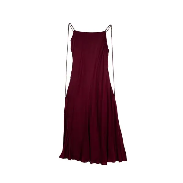 LO NEEL Ely Ruby Maxi Slip Dress - Red