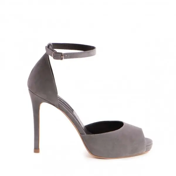 THE 5TH ELEMENT Suede Platform Sandal - Grey