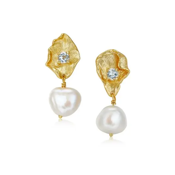 JANUS EDINBURGH Irregular Vermeil Drop Earrings - Gold