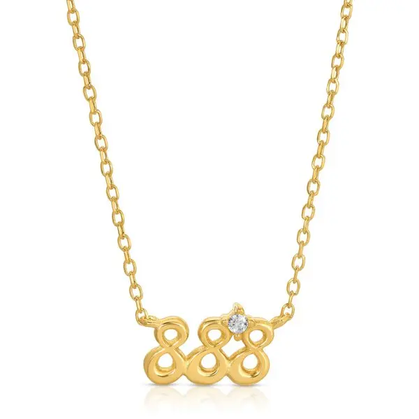 ZEPPLIN THE LABEL Angel Number 888 Necklace - Gold