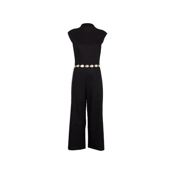 ZETAYE Celeste Linen Cotton Jumpsuit - Black