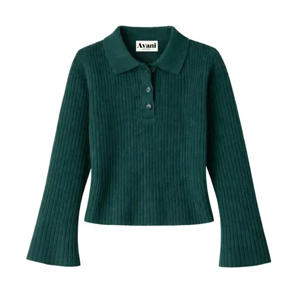 AVANI APPAREL Torreya Merino Wool Polo Sweater