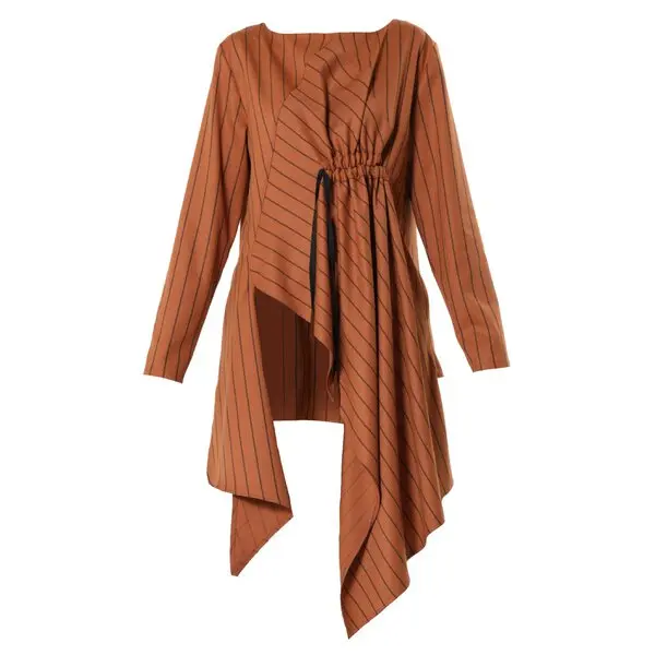 METAMORPHOZA Asymmetrical Striped Tunic