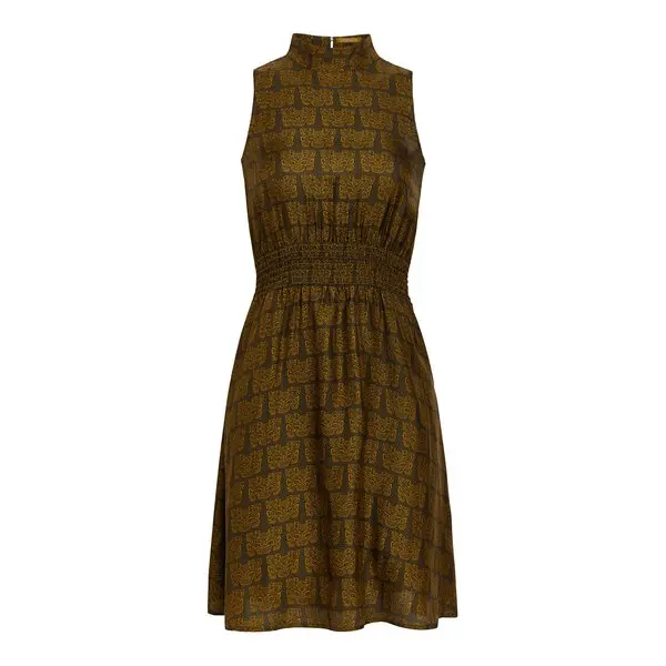 SHUMINGYU Mask Smocked Dress