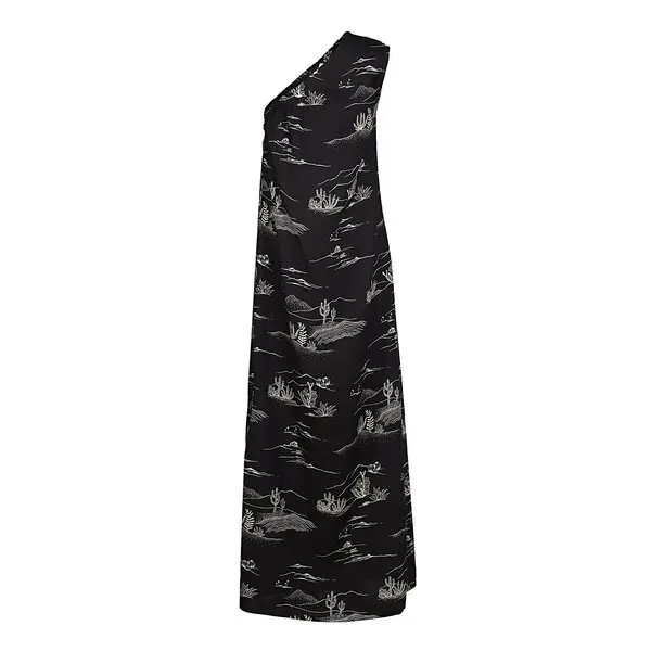 EM & SHI Arizona Printed One-shoulder Dress