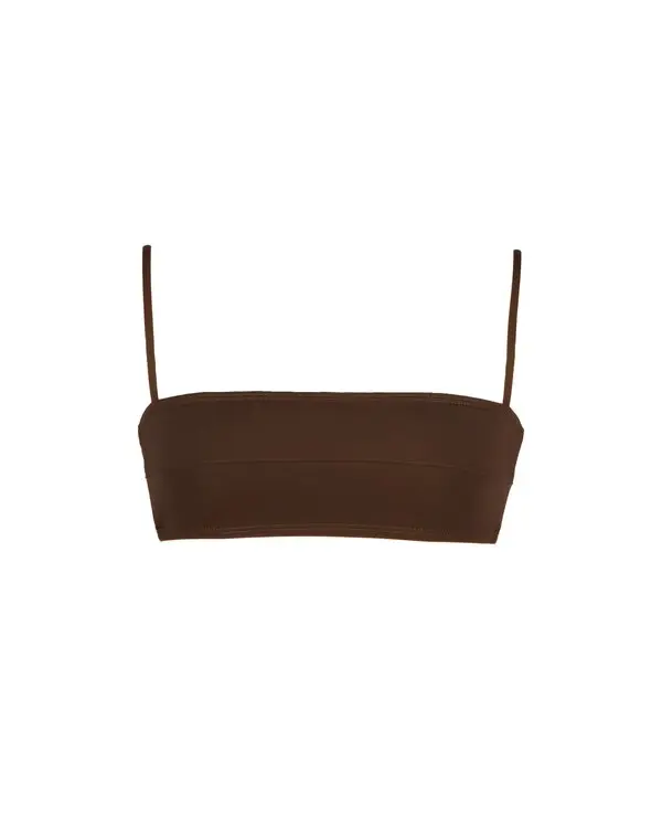 MERIDIAN SWIMWEAR Tropic Bandeau Bikini Top - Brown