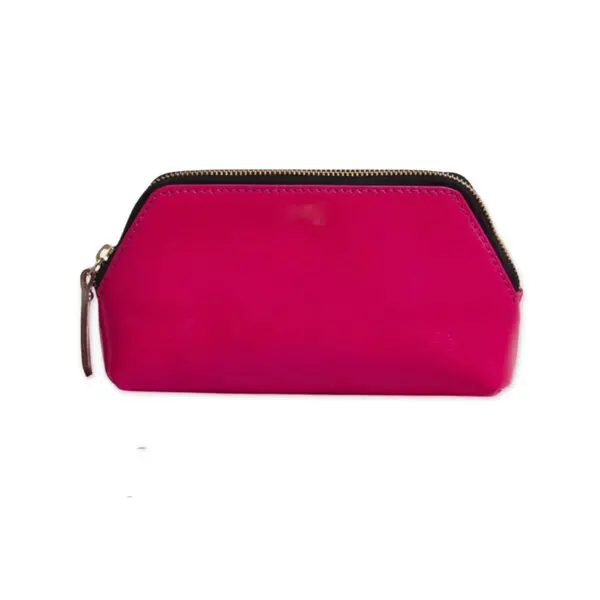 VIDA VIDA Leather Makeup Bag - Pink