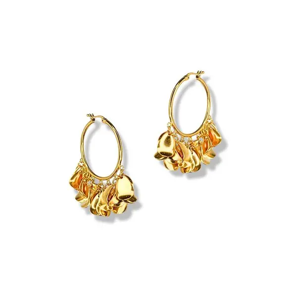 JAREDJAMIN Large Petali Click-top Hoop Earrings - Gold
