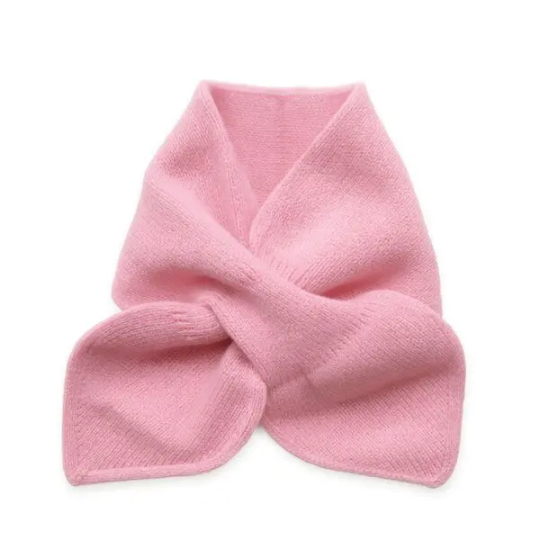 MY LITTLE NATURE Pure Cashmere Scarf Bow Tie Neck Warmer - Pink