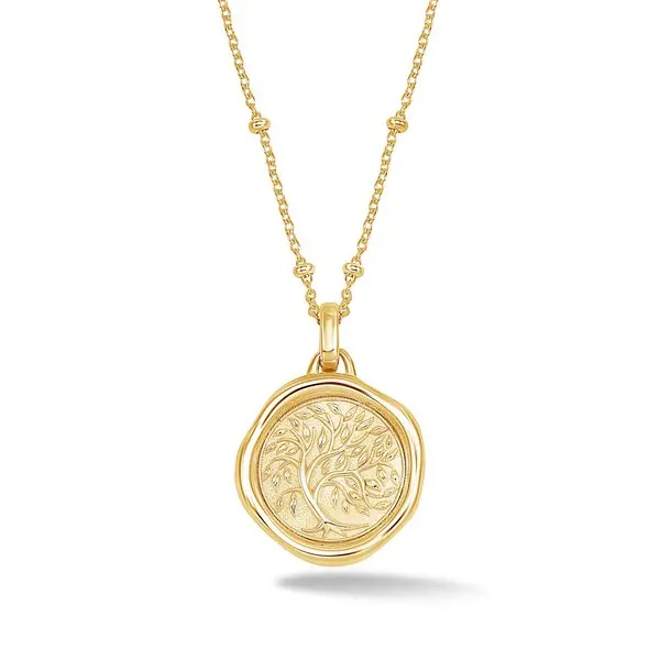 DOWER & HALL Tree Of Life Talisman Vermeil Necklace - Gold