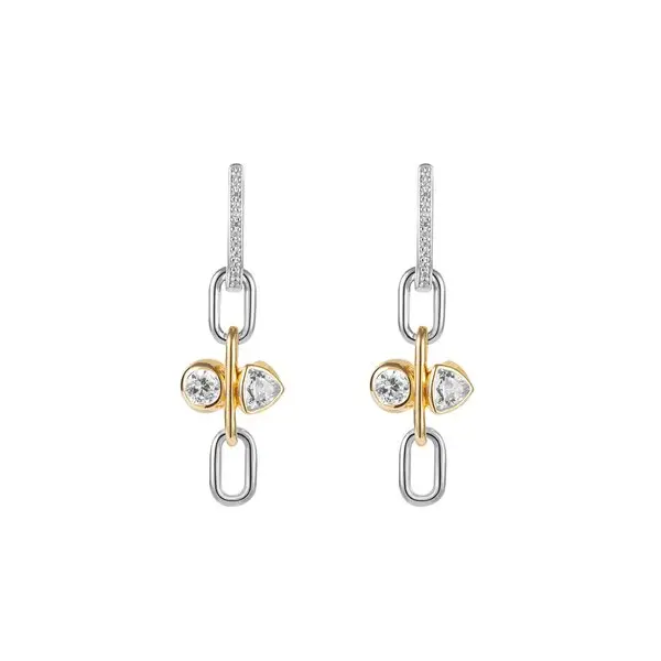 ARTE MADRID Kaleidoscopic Convertible Drop Earrings - White
