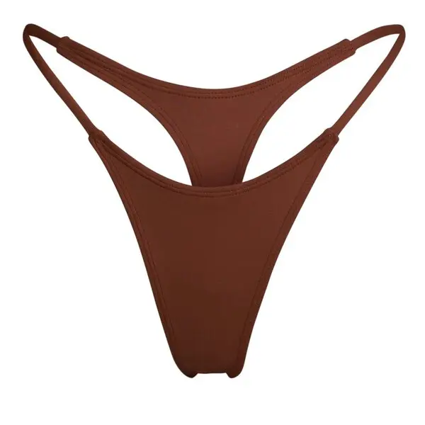 MINIMALE ANIMALE Wall Street Thong Bikini Bottom - Brown