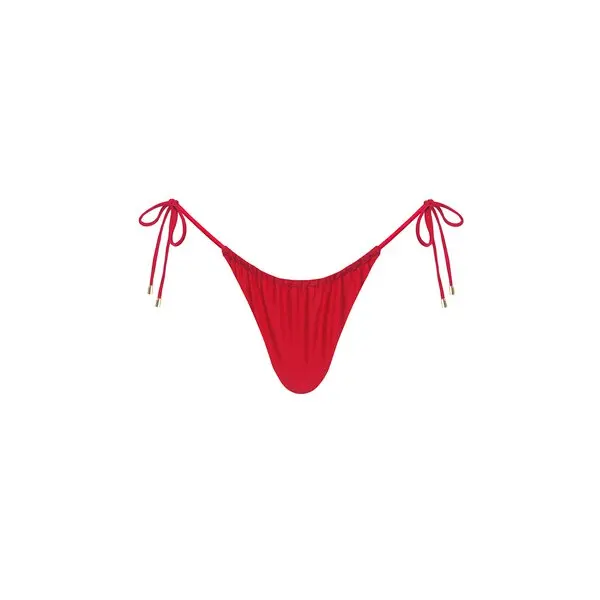 MONARCH Kaia Side Tie Ruched Bottom - Red