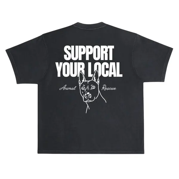 DONT EAT THE HOMIES Support Your Local Animal Rescue Tee - Black