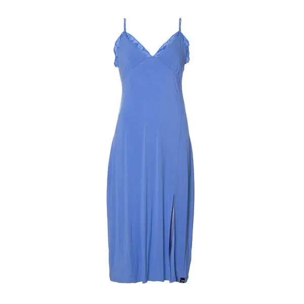 PRETTY YOU Bamboo Frill Chemise In Cornflower - Blue