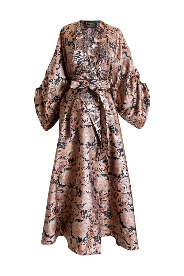 BYVINNIK Parisian Coat In Rigoletto Jacquard - Black/silver