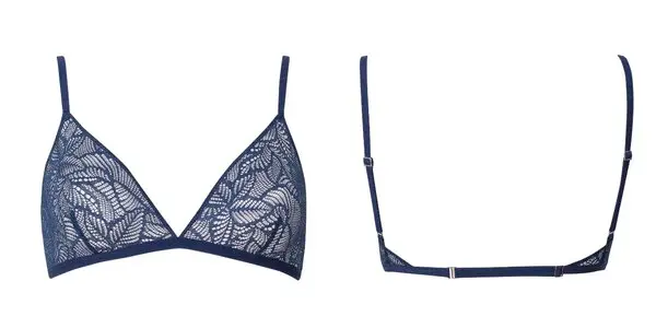BOTT LINGERIE Wireless Lace Triangle Bra La First Night - Blue