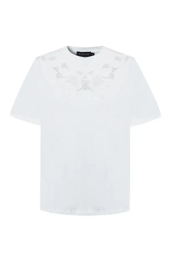 EXQUISE Teagan Embroidered T-shirt
